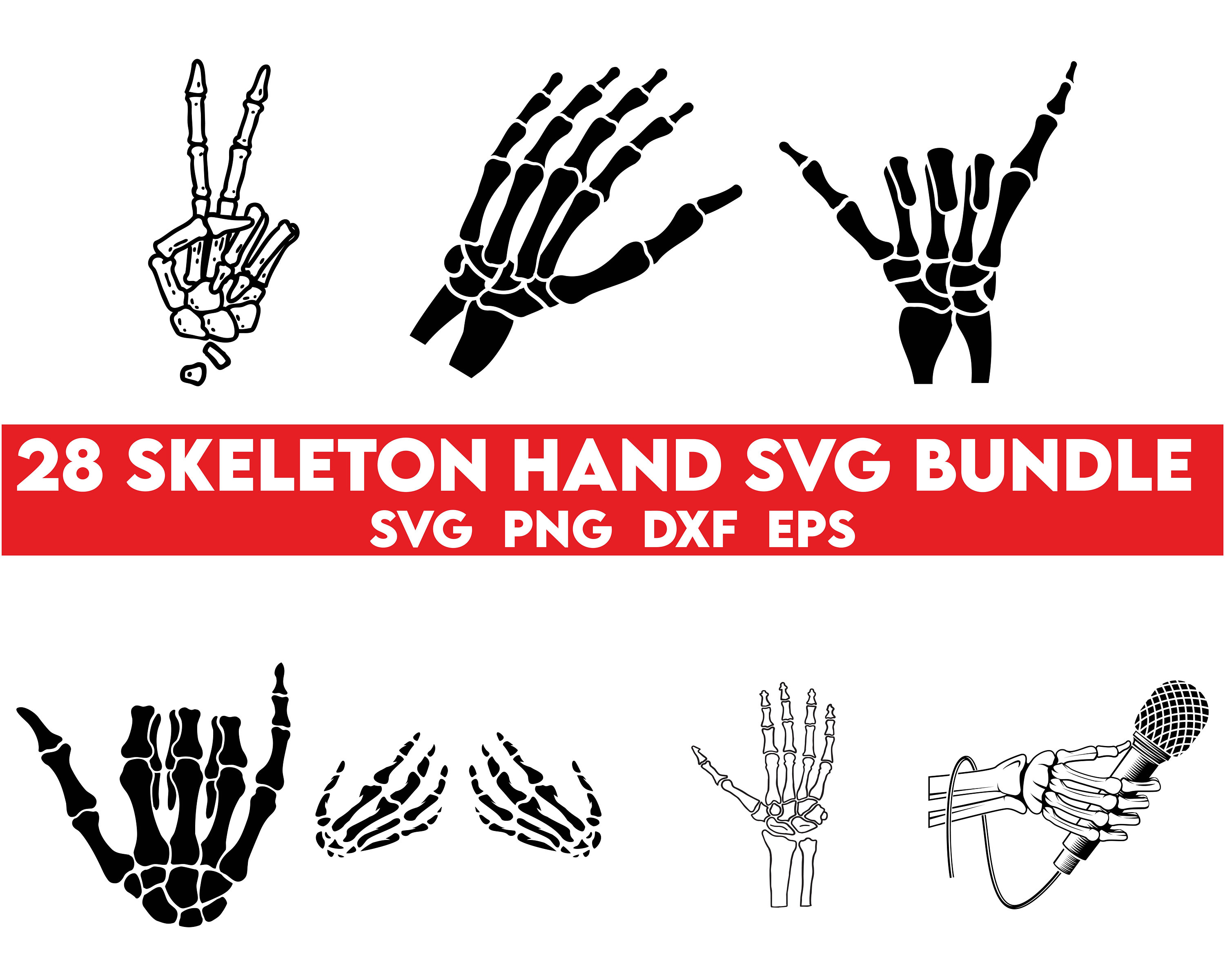 Skeleton Hands Svg Bundle, Skeleton Hands Svg, Skeleton Png, Skeleton ...