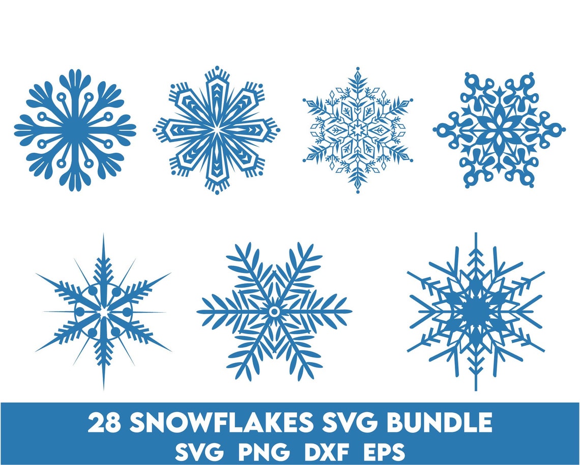 Snowflake SVG Bundle, Flake Winter Svg, Snowflake Clipart, Christmas ...