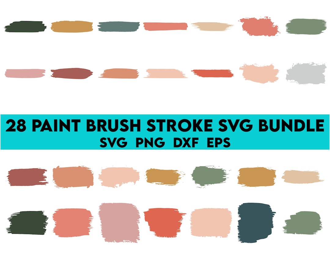 Paint Brush Stroke Svg Bundle, Brush Stroke Svg Png, Hand Drawn Paint ...