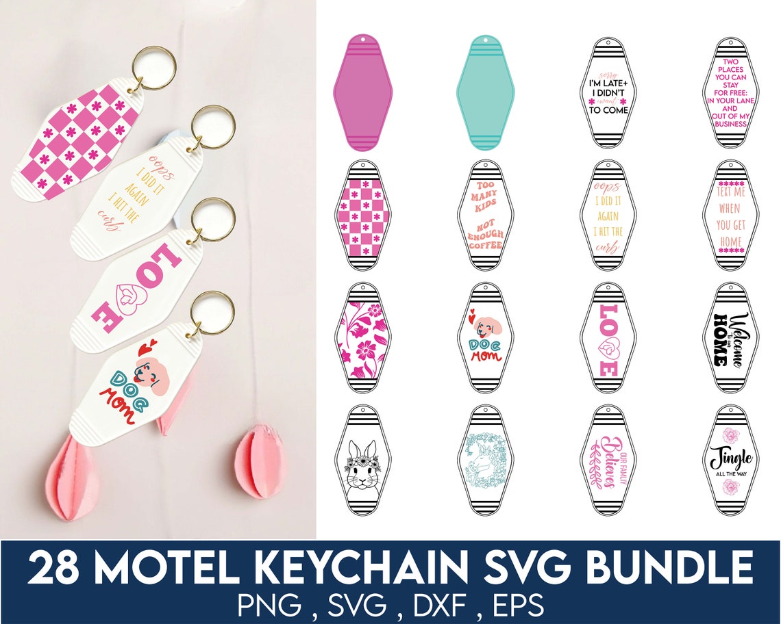 Motel Keychain Svg Bundle Motel Keychain Png Keychain Svg - Etsy