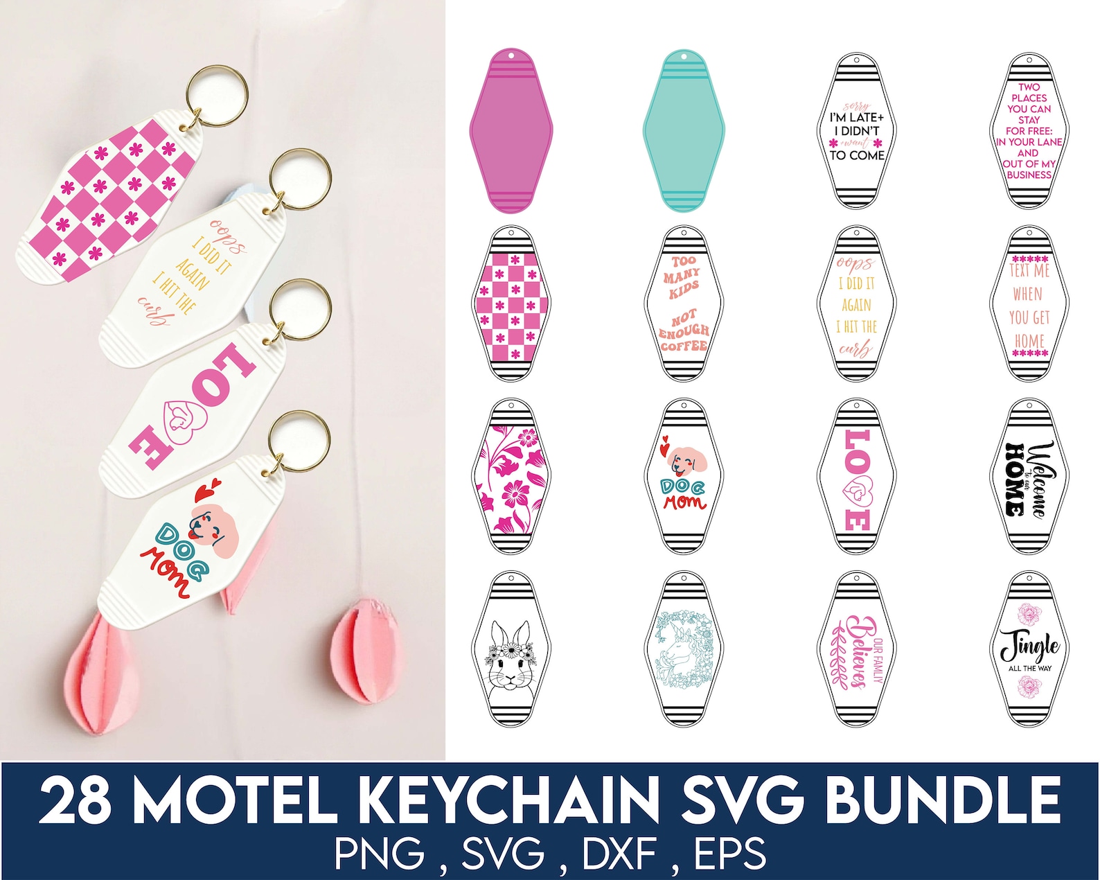 Motel Keychain Svg Bundle, Motel Keychain Png, Keychain Svg Bundle ...