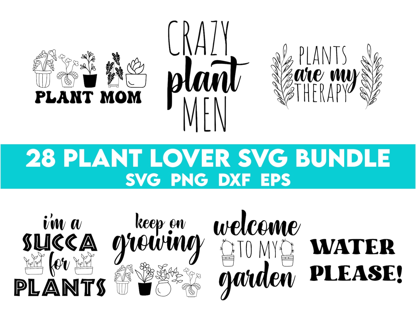 Plant Lover SVG Bundle, Plant Svg, Plant Quotes Svg, Houseplant Svg ...