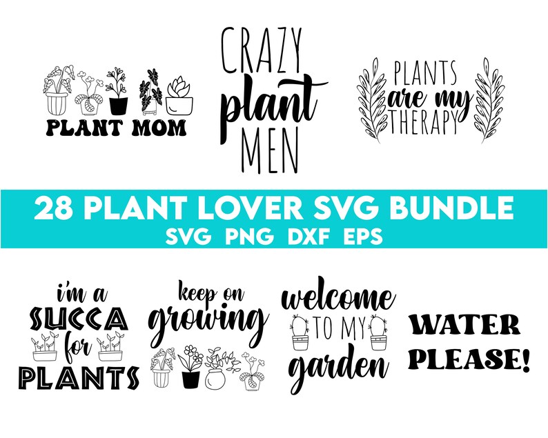 Plant Lover SVG Bundle, Plant Svg, Plant Quotes Svg, Houseplant Svg ...