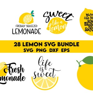 Lemon Svg Bundle, Summer Svg, Summer Svg Bundle, Lemonade Svg, Hello ...