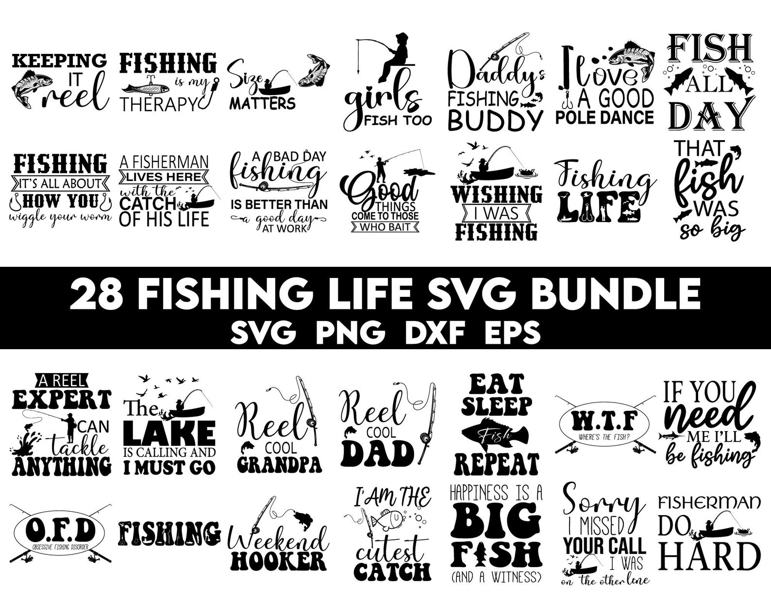 Fishing Svg Bundle, Fishing Svg for Cricut, Fishing Quote Svg, Fishing ...