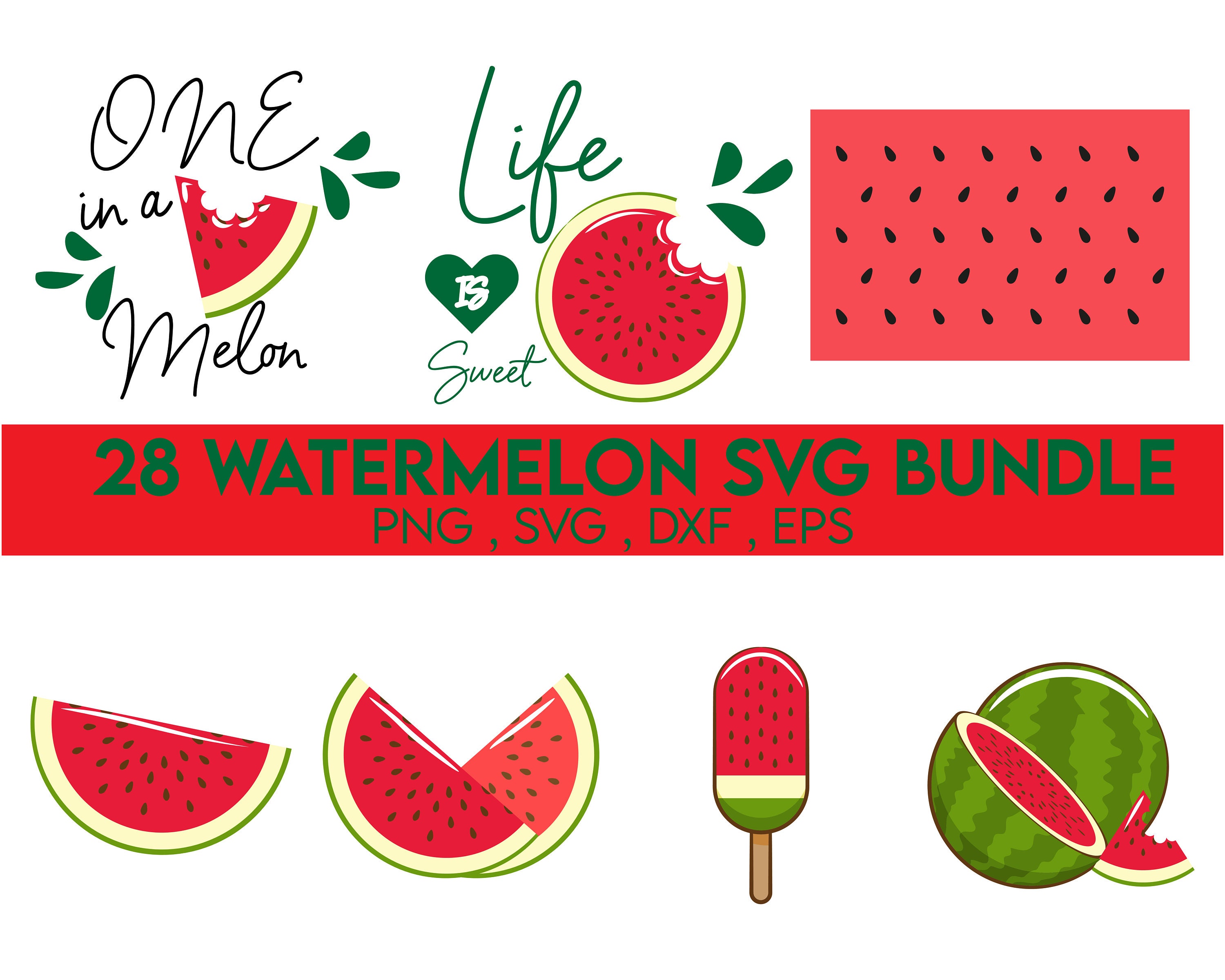 Watermelon Svg Bundle, Watermelon Quotes Svg, Retro Summer Svg, Summer ...