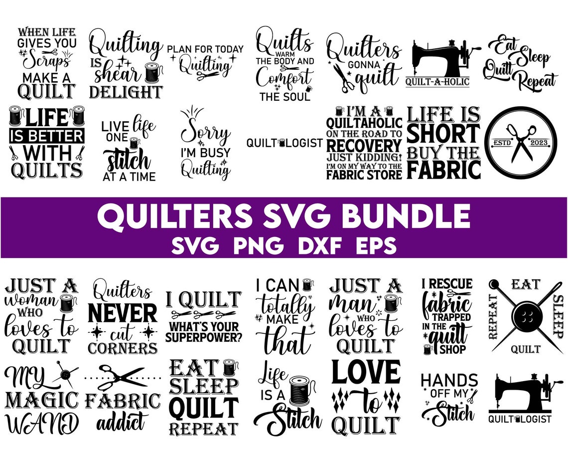 Quilters SVG Bundle Quilting Svg Quilting Shirt Quote Svg - Etsy