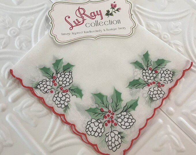 Christmas Hankies Lot of 6 - 1950s Vintage - Madeira, Crochet, Print - Etsy