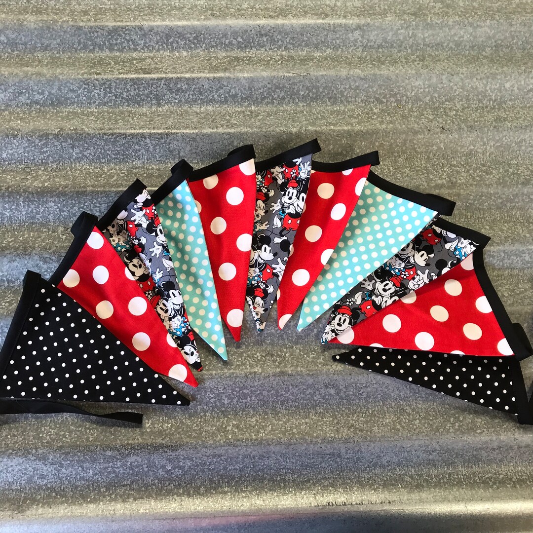 Mickey Mouse Flag Bunting - Etsy