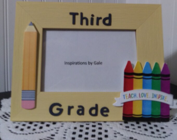 Third Grade Picture Frame - Etsy