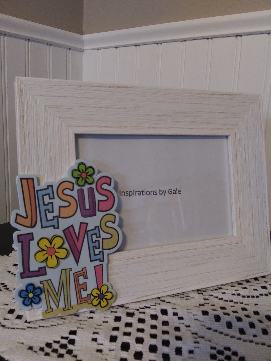 Jesus Loves Me Picture Frame - Etsy