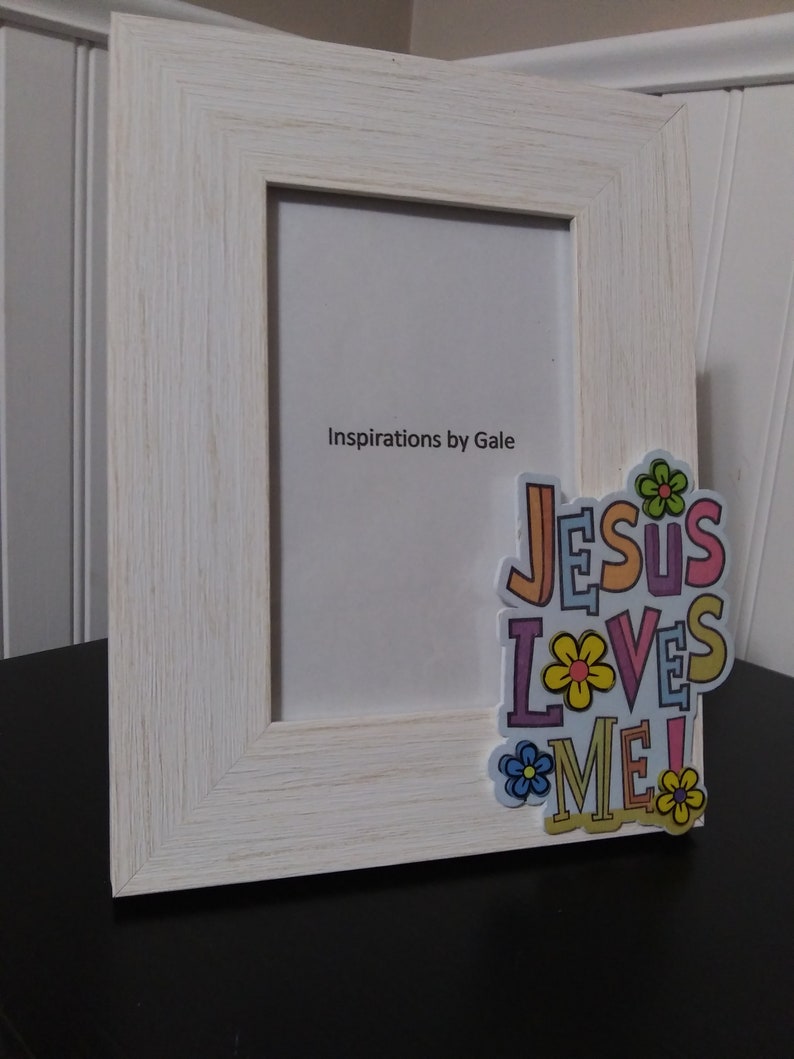 Jesus Loves Me Picture Frame - Etsy