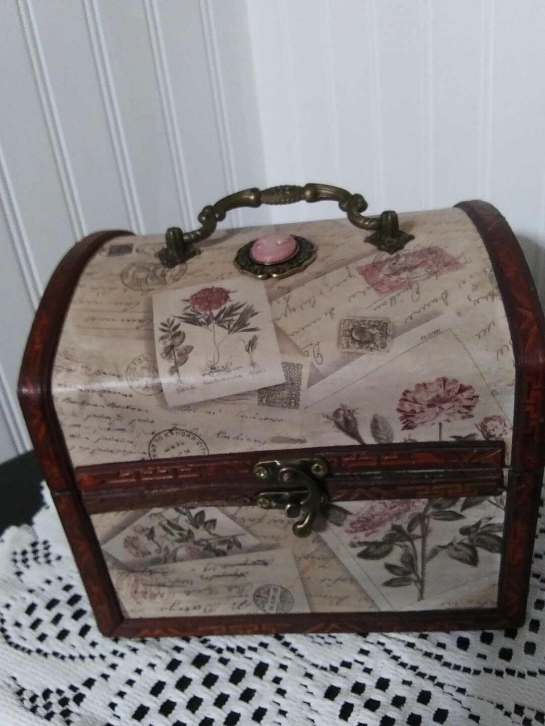 Floral Rose Wood Box - Etsy