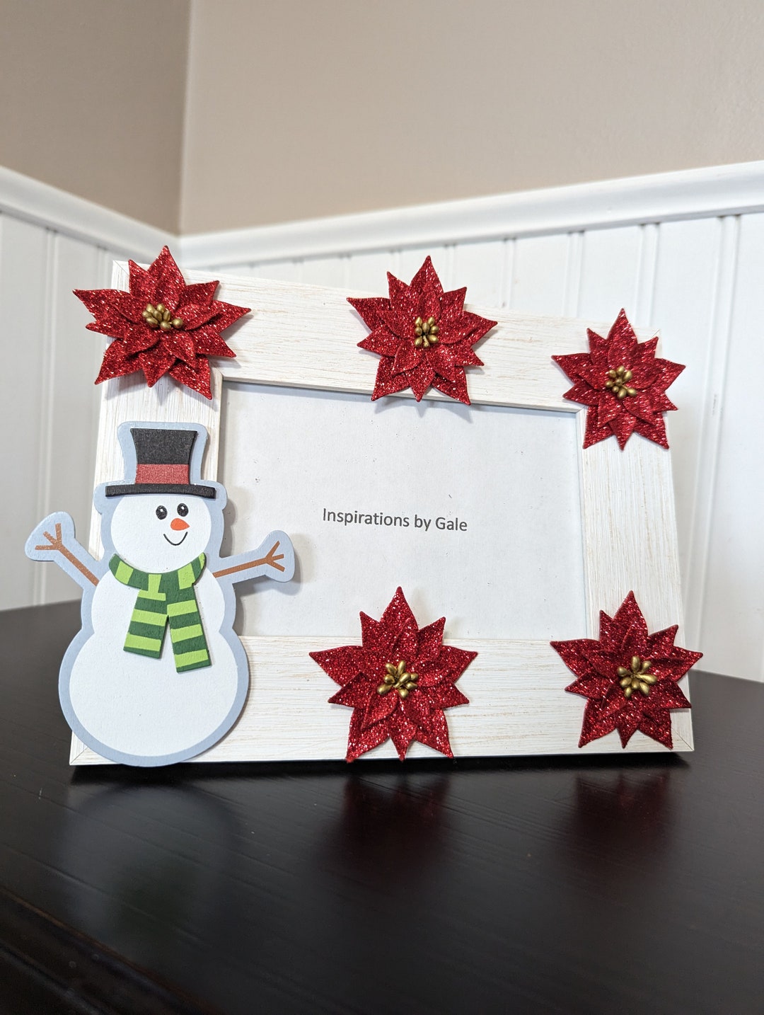 Christmas Snowman Picture Frame - Etsy