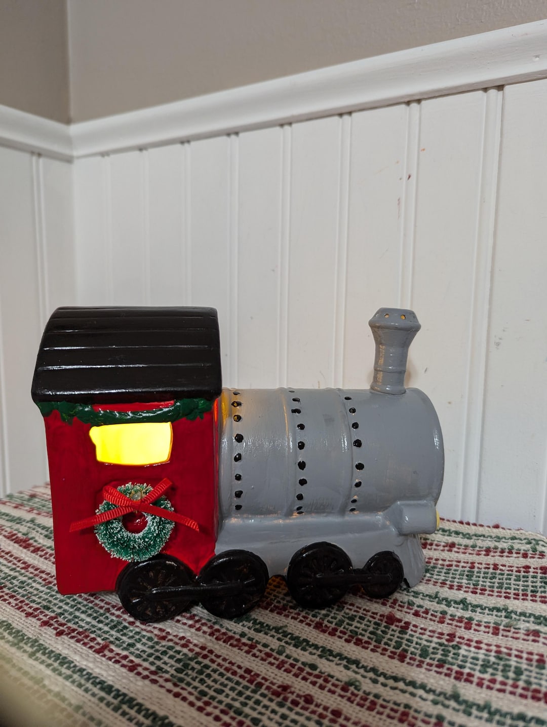 Ceramic Light up Train Decor - Etsy
