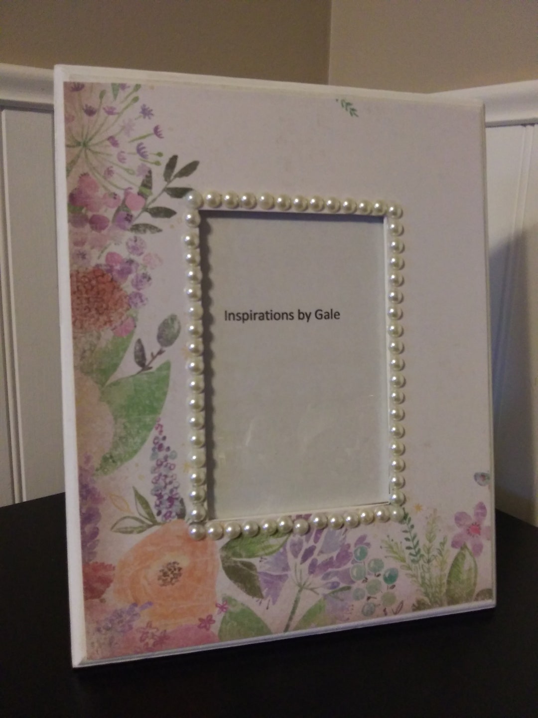 Pink Flowers Picture Frame - Etsy