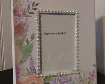 Pink Peonies Floral Picture Frame Personalized Picture Frame 5x7 - Etsy