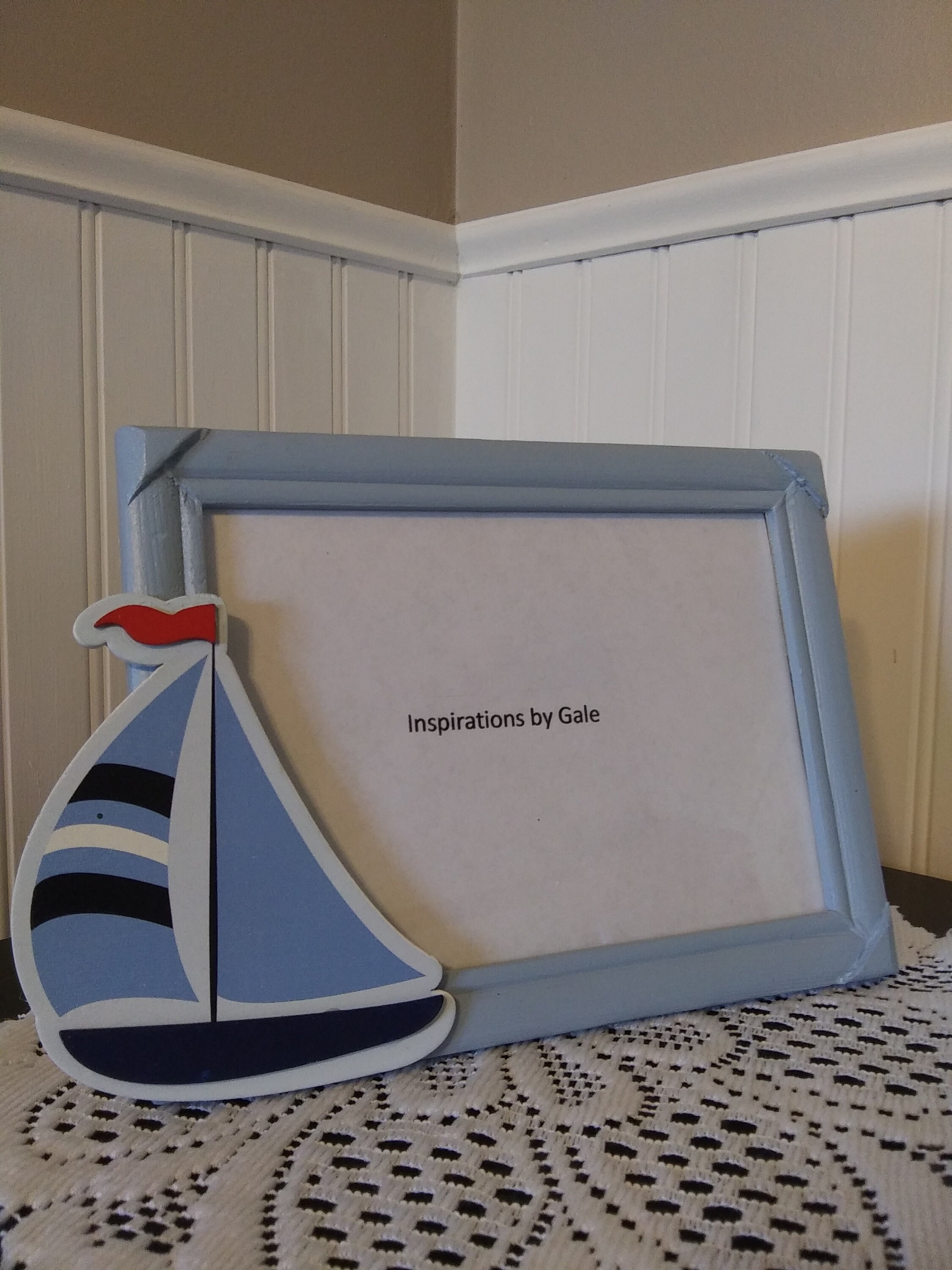 Blue Sailboat Picture frame | Etsy