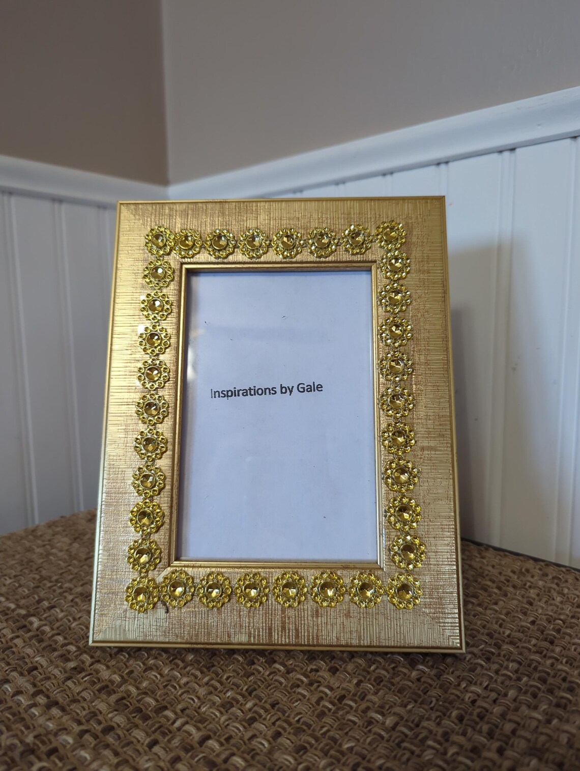 Gold Beaded Picture Frame - Etsy