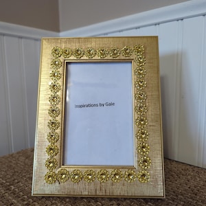 Gold Beaded Picture Frame - Etsy