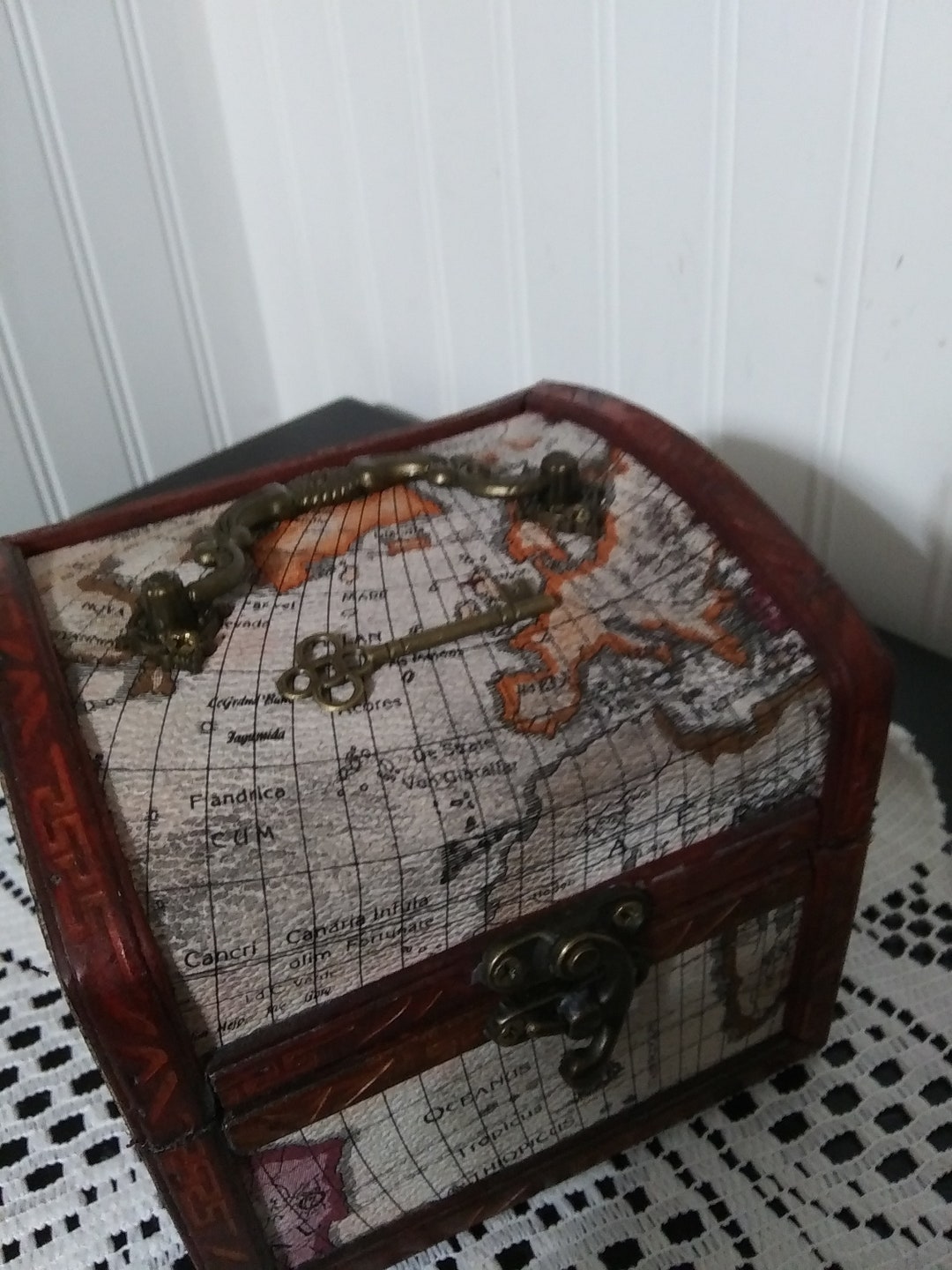 Antique World Map Wood Box - Etsy UK
