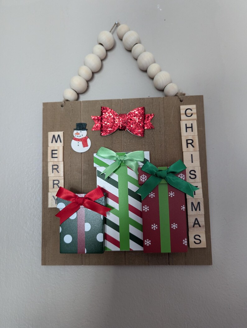 Merry Christmas Wall Hanging Etsy