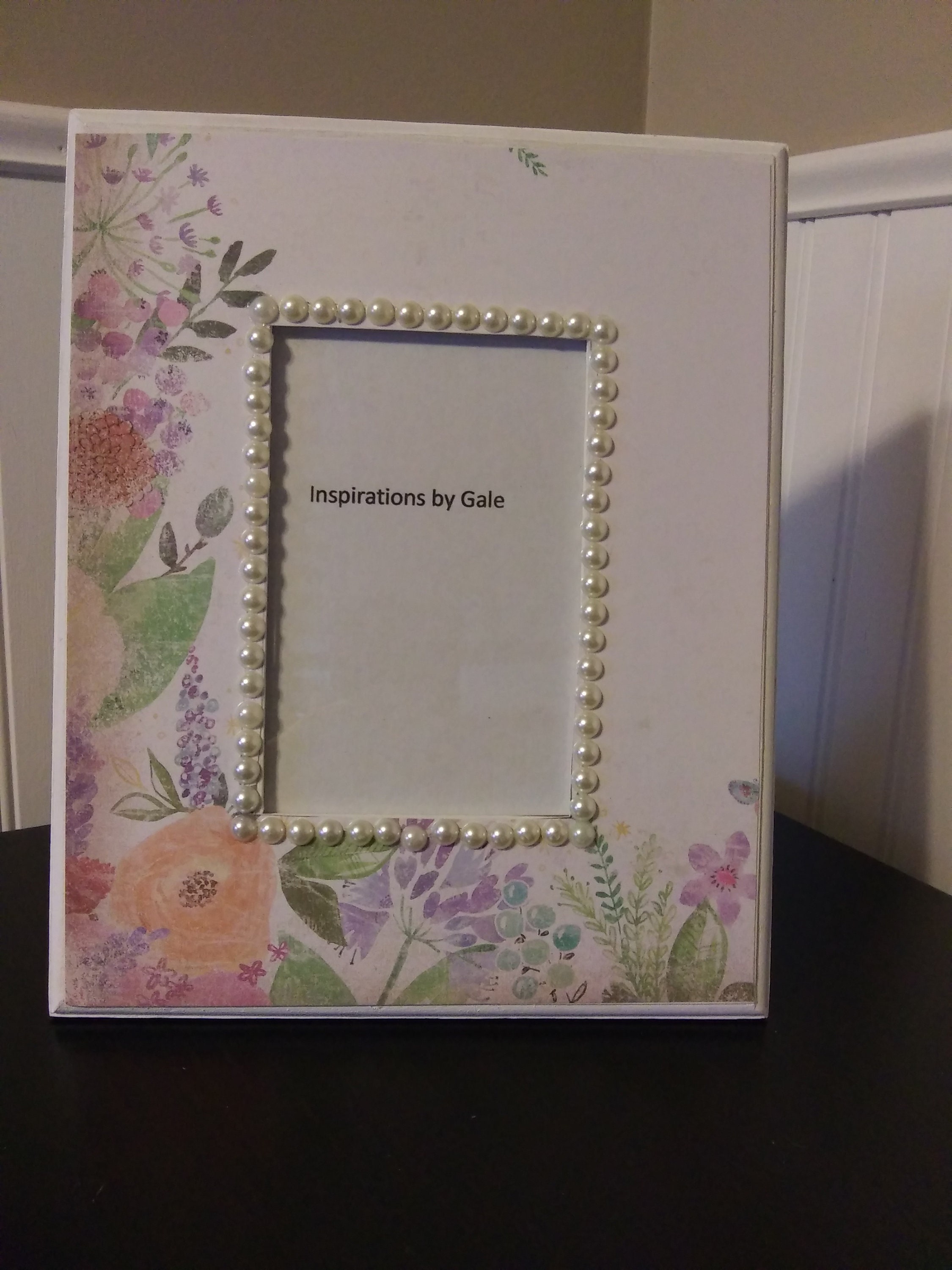 Pink Flowers Picture Frame | Etsy