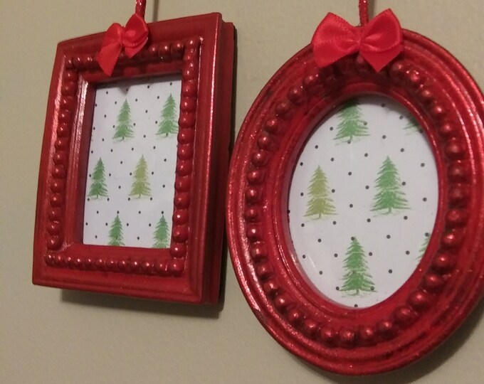 Red Picture Frames set of 2 - Etsy