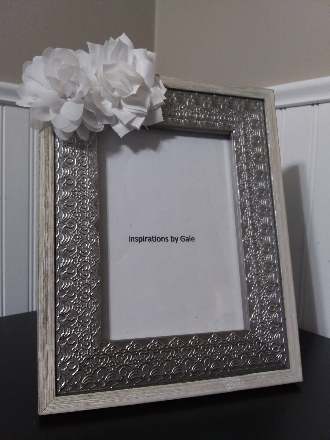 Silver Embossed Picture Frame - Etsy