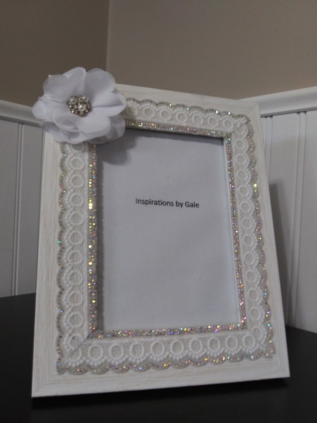 White Lace Picture Frame - Etsy