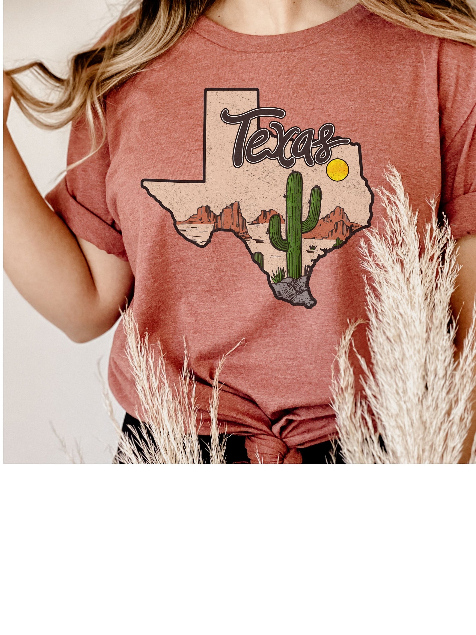 Texas Vintage Inspired Cotton T-shirt, Desert Tee, Texas Tee, Texas T ...