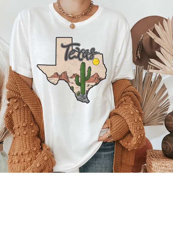 Texas Vintage Inspired Cotton T-shirt Desert Tee Texas Tee - Etsy