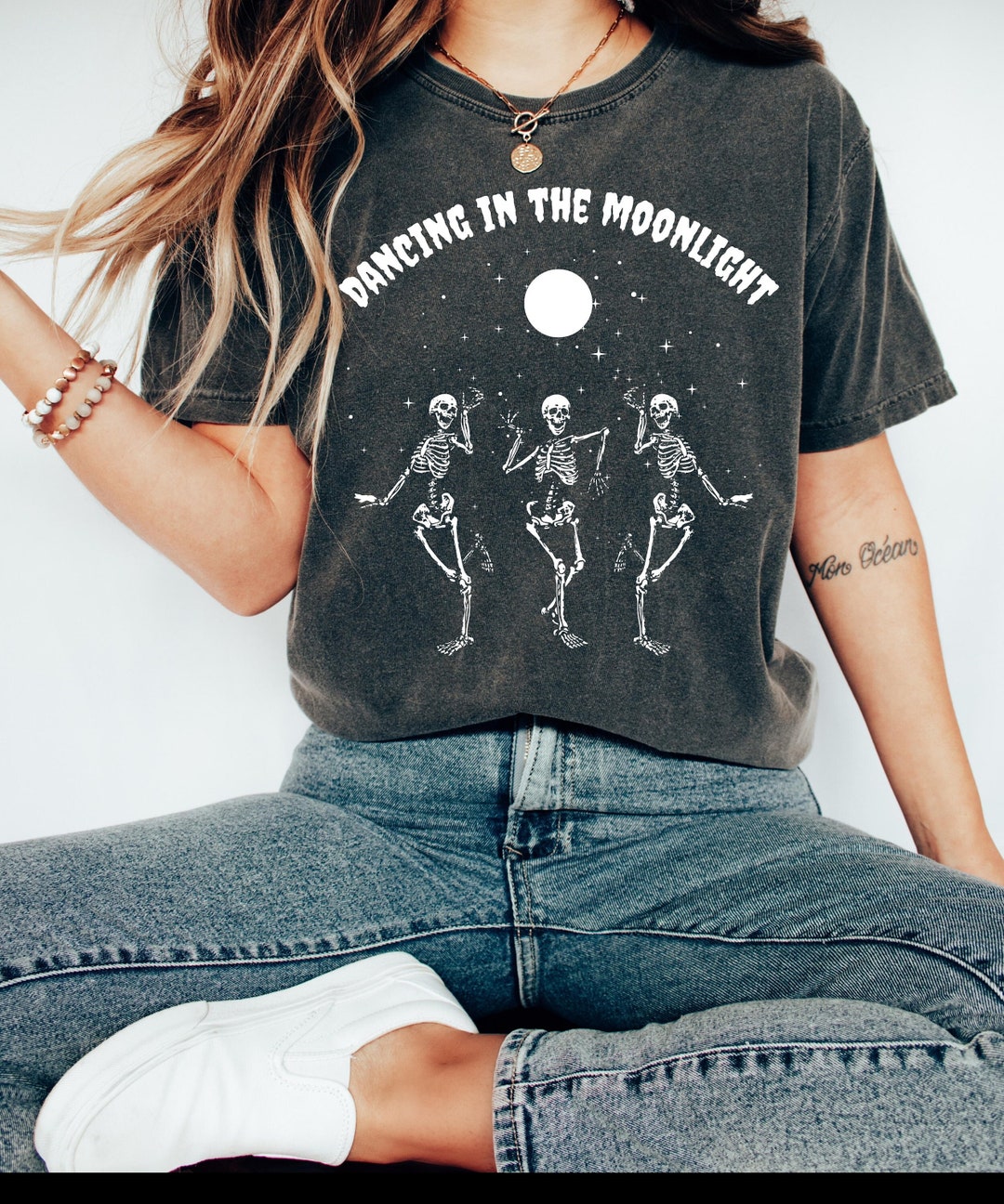 Dancing Skeleton Shirt, Dancer Skeleton Girl Shirt, Halloween Dance ...