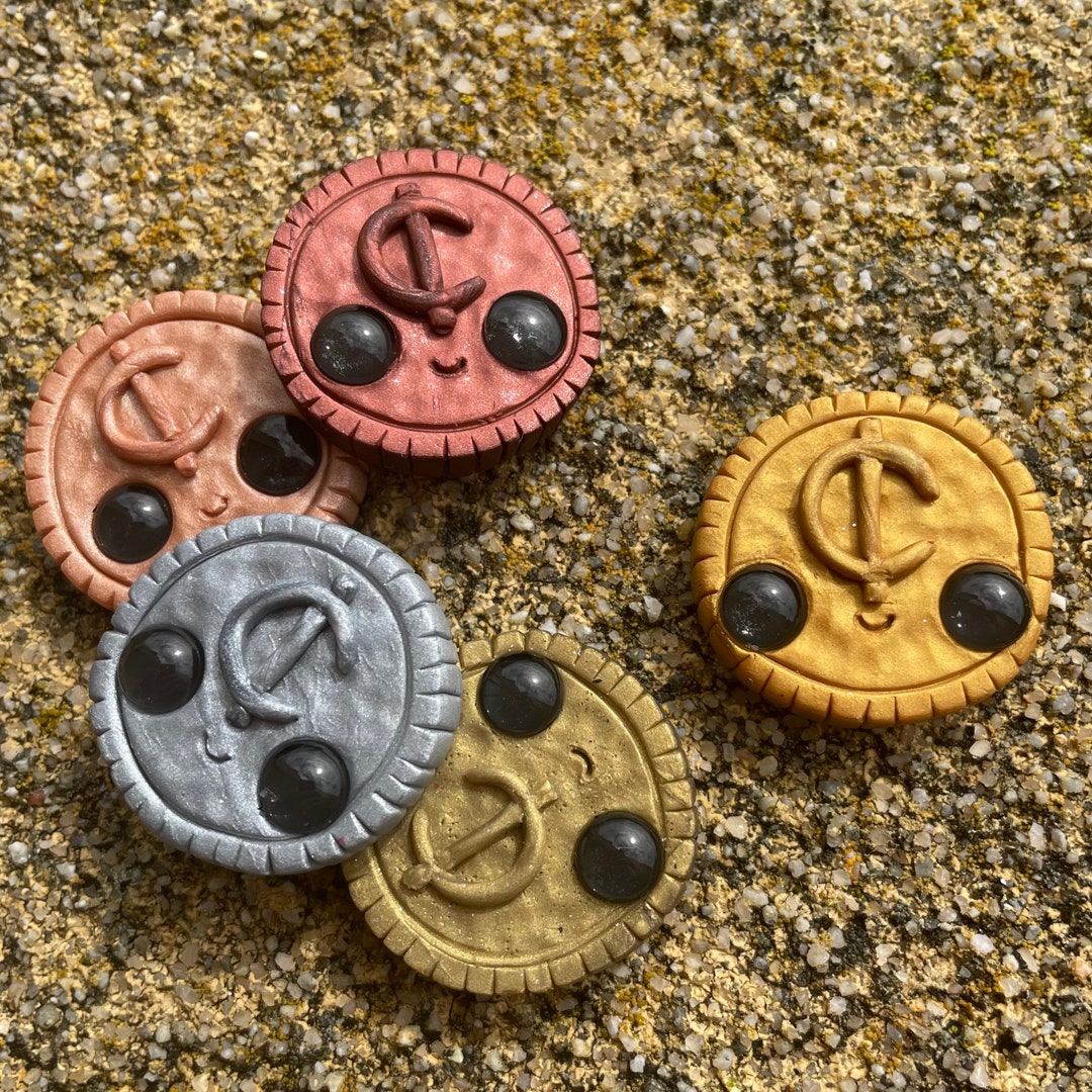 Lucky Coin Pals, Orginal Sculpture, One of a Kind, Handmade Clay ...