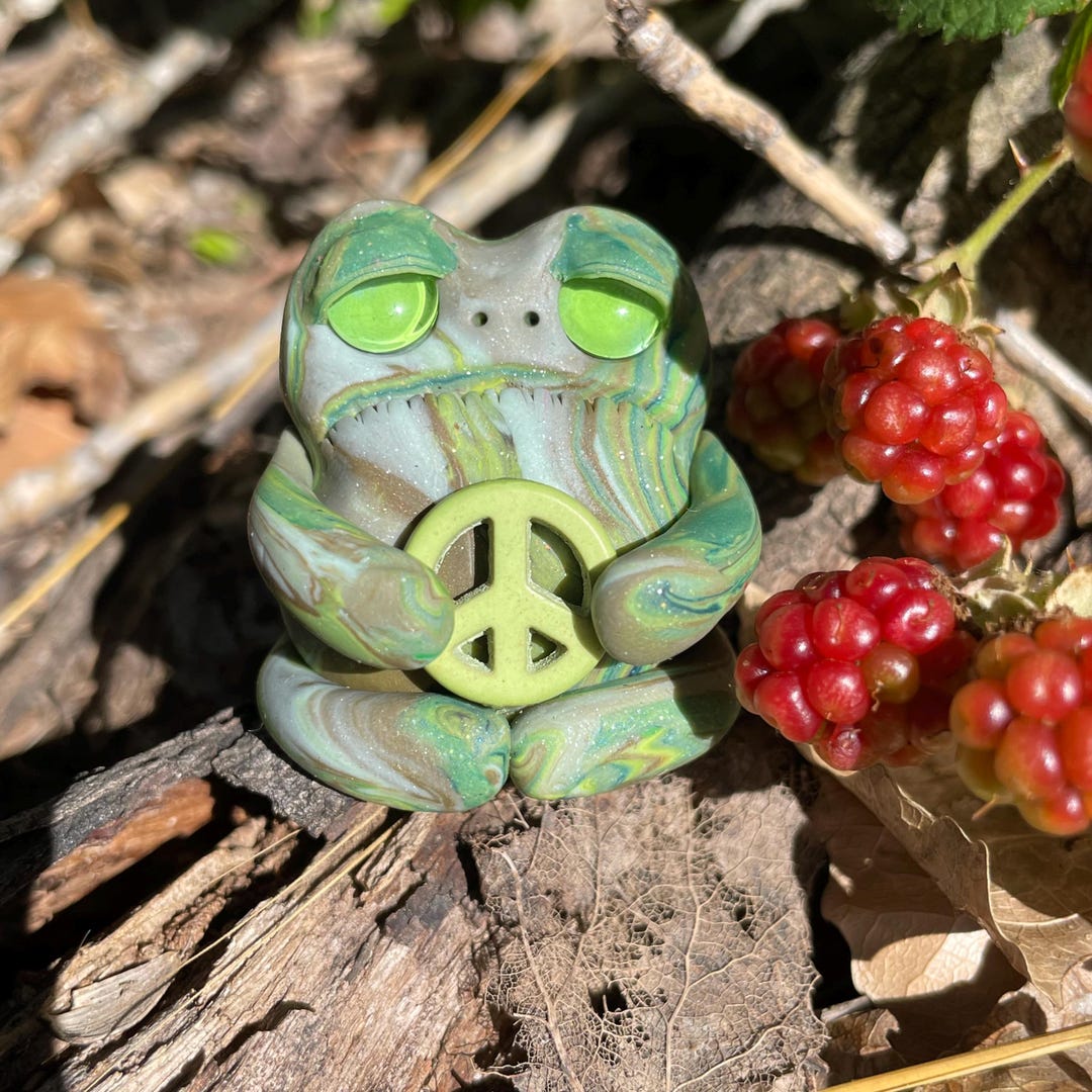 Groggle (peace Sign), Orginal Sculpture, One of a Kind, Handmade Clay ...