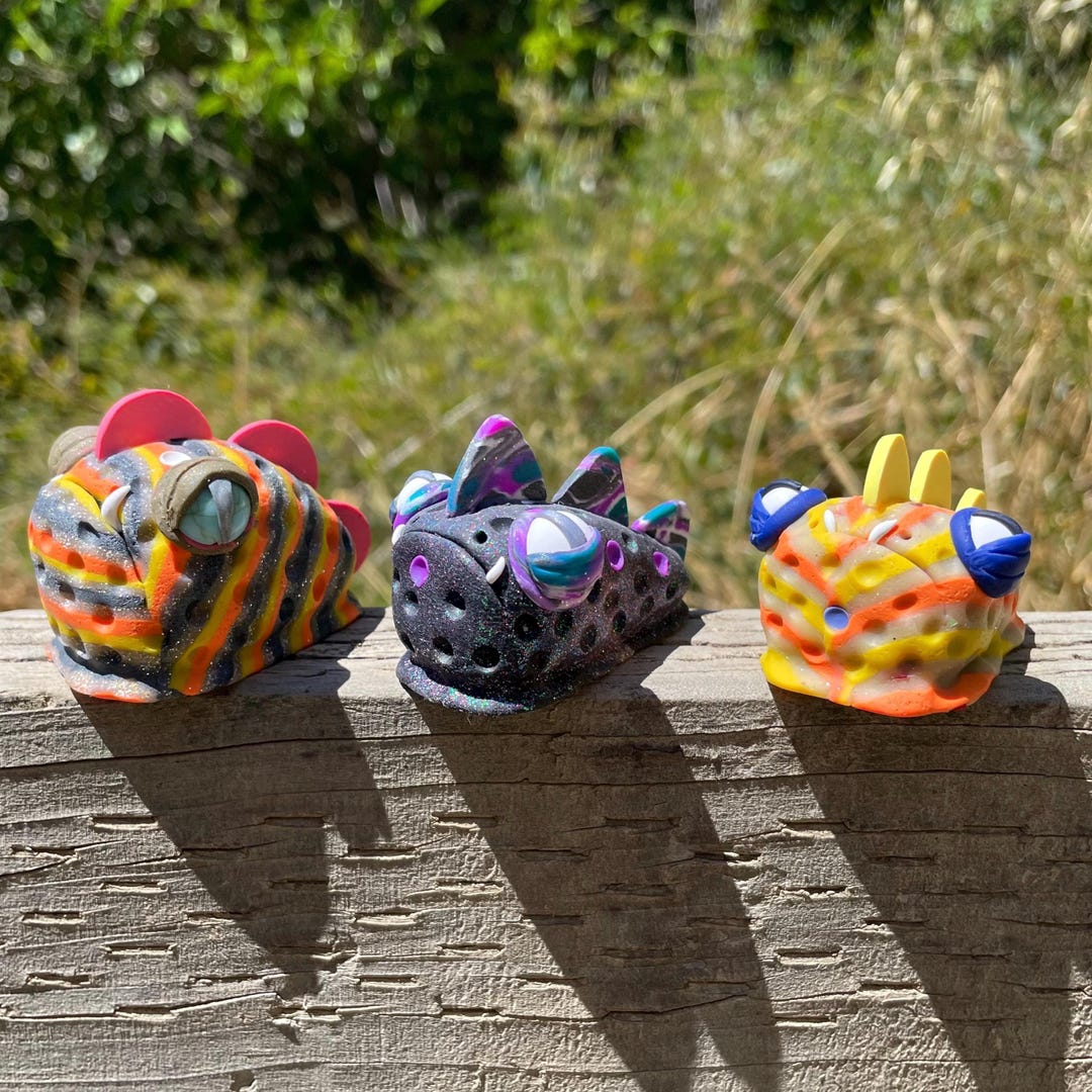 Snugs, Original Design, Creature, Handmade Gift, Polymer Clay, Unique ...