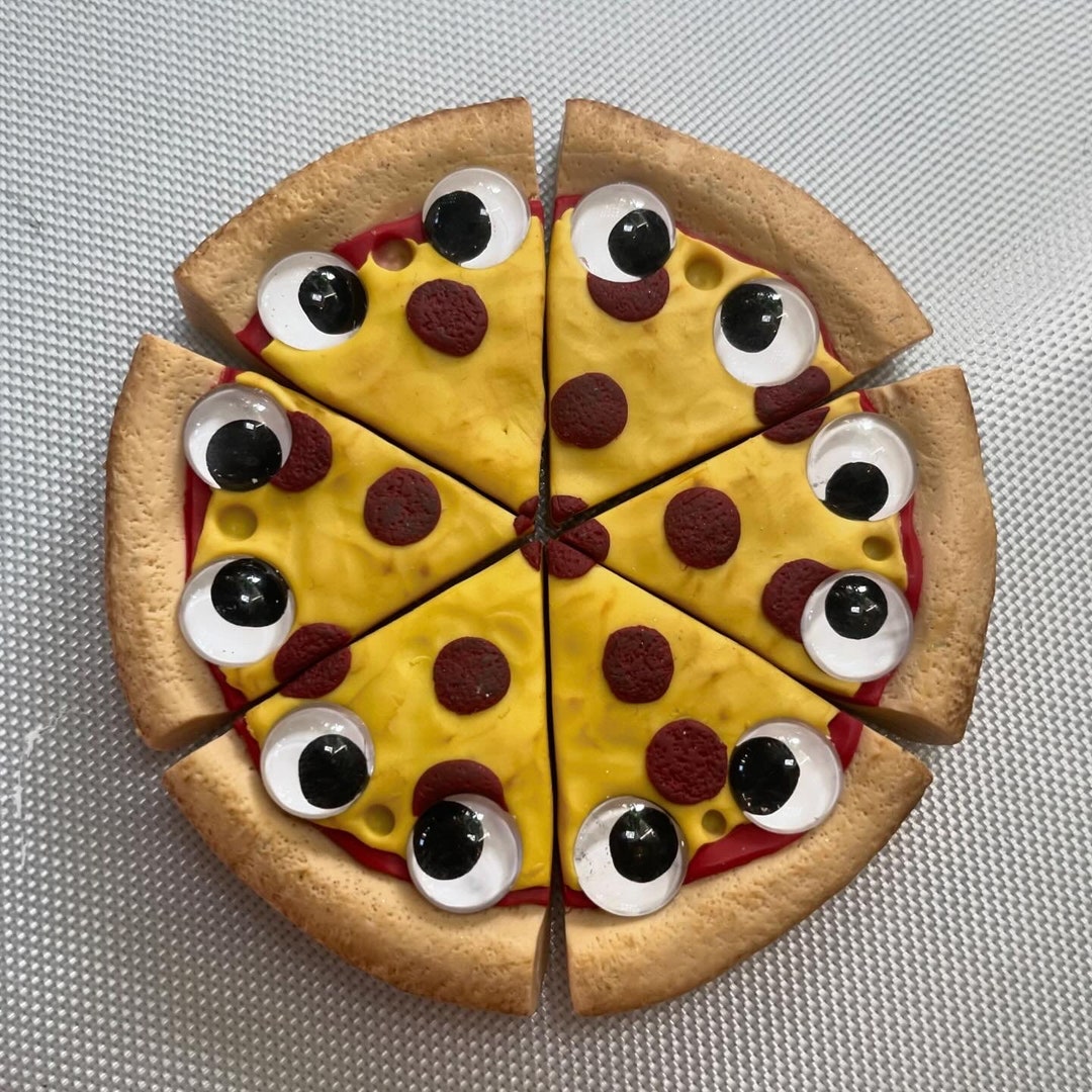 Pizza Pals, Handmade, Polymer Clay, Desk Buddy, Cute Food - Etsy