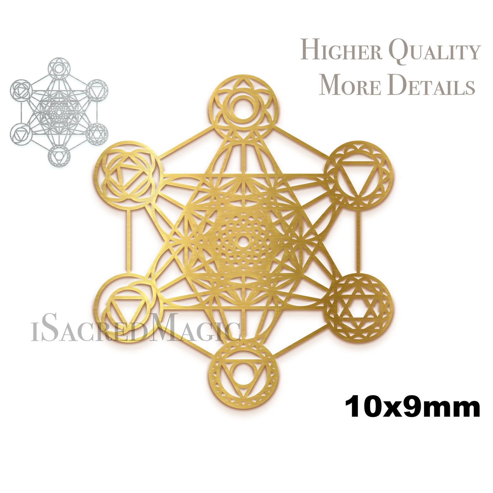 Metatrons Cube With 7 Chakras Sacred Geometry Metal Etsy