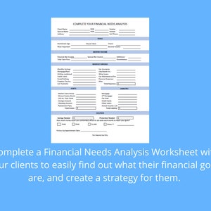 Life Insurance Agent Tools - Client Worksheet Kit - Etsy