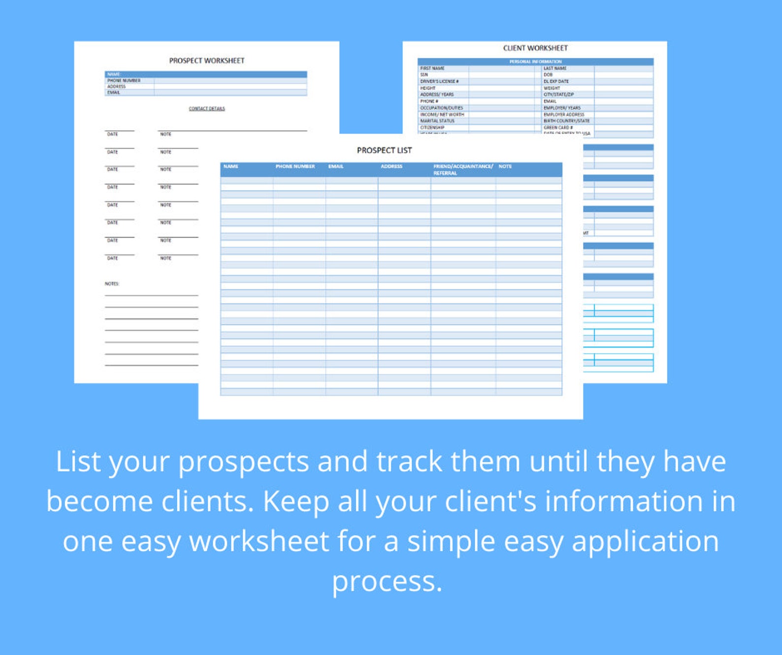 Life Insurance Agent Tools - Printable Goal Worksheets, Business Tools ...