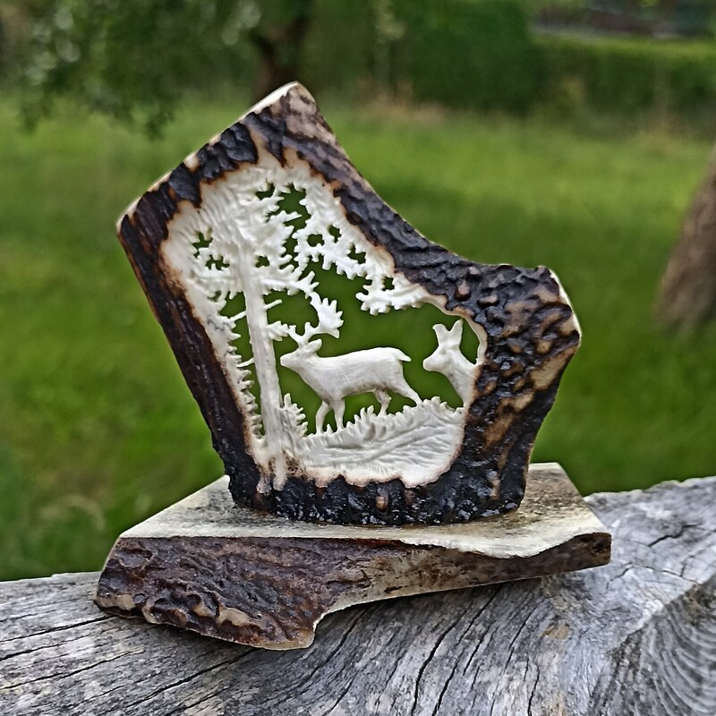 Carved Antler - Etsy