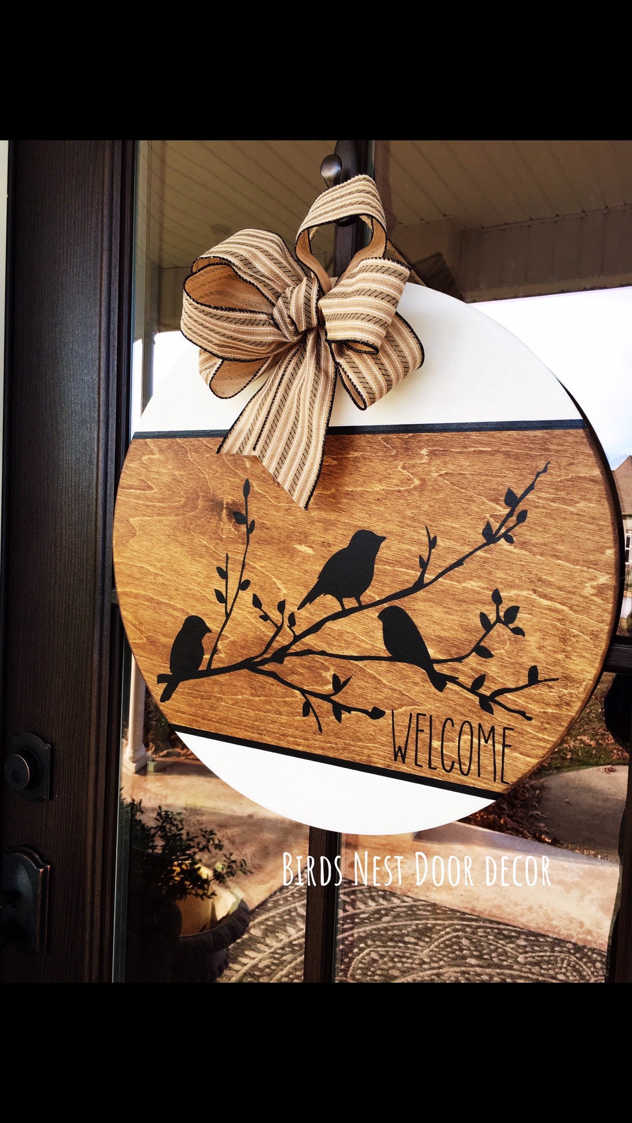Farmhouse Birds on Branch Any Season Door Welcome Door Hanger - Etsy