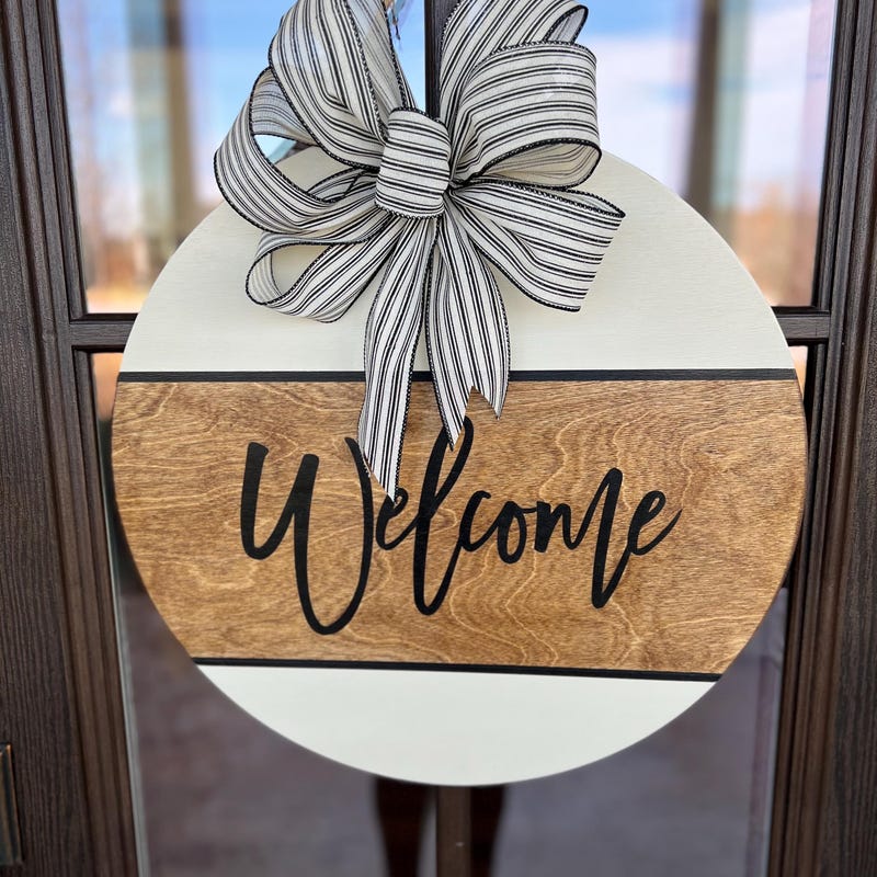 Welcome Door Hanger - Etsy