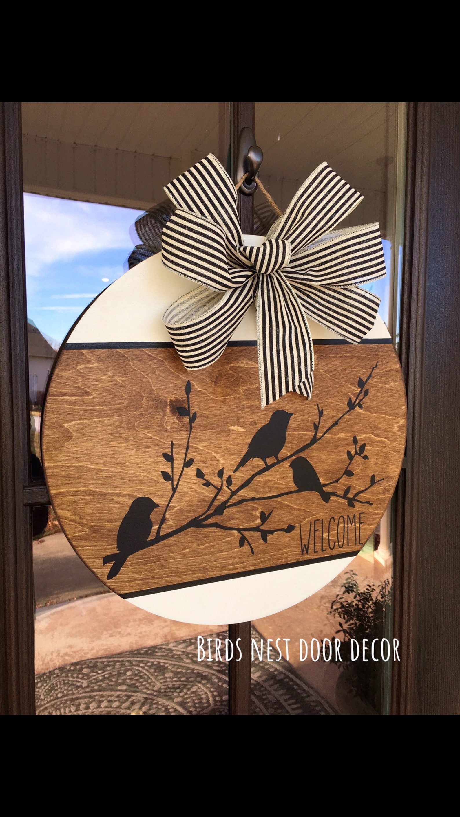 Farmhouse Birds on Branch Any Season Door Welcome Door Hanger - Etsy