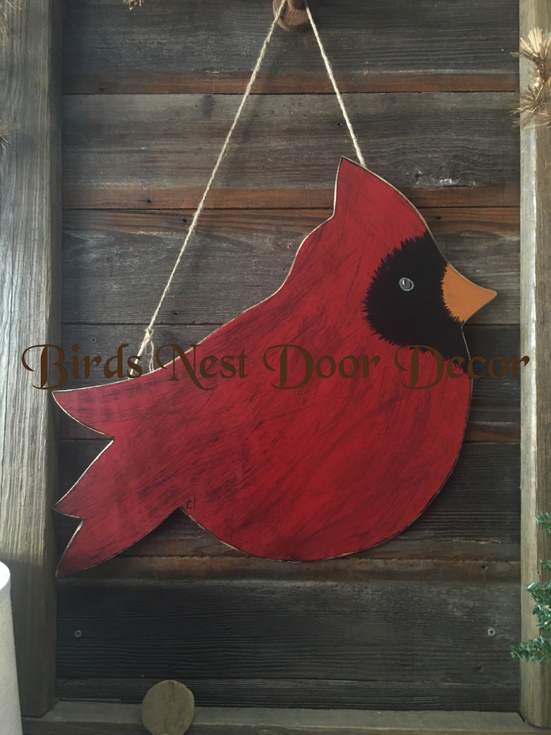 Red Cardinal Door Hanger | Etsy