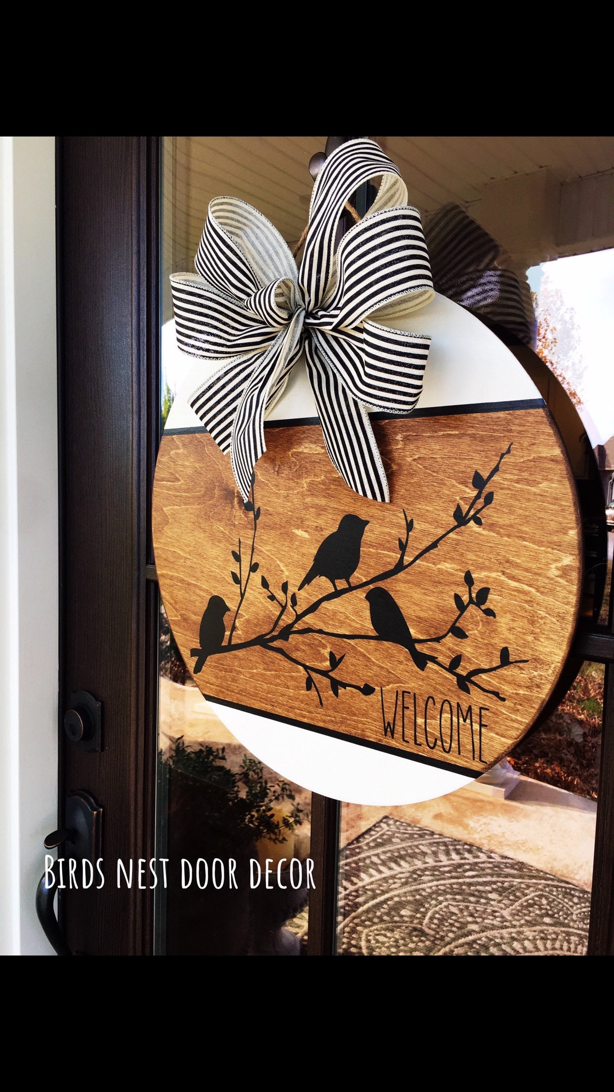 Farmhouse Birds on Branch Any Season Door Welcome Door Hanger - Etsy