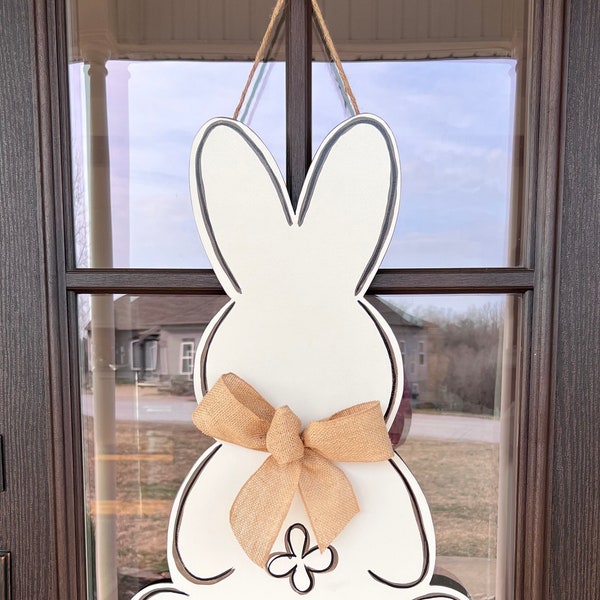 Rabbit Door Hanger - Etsy
