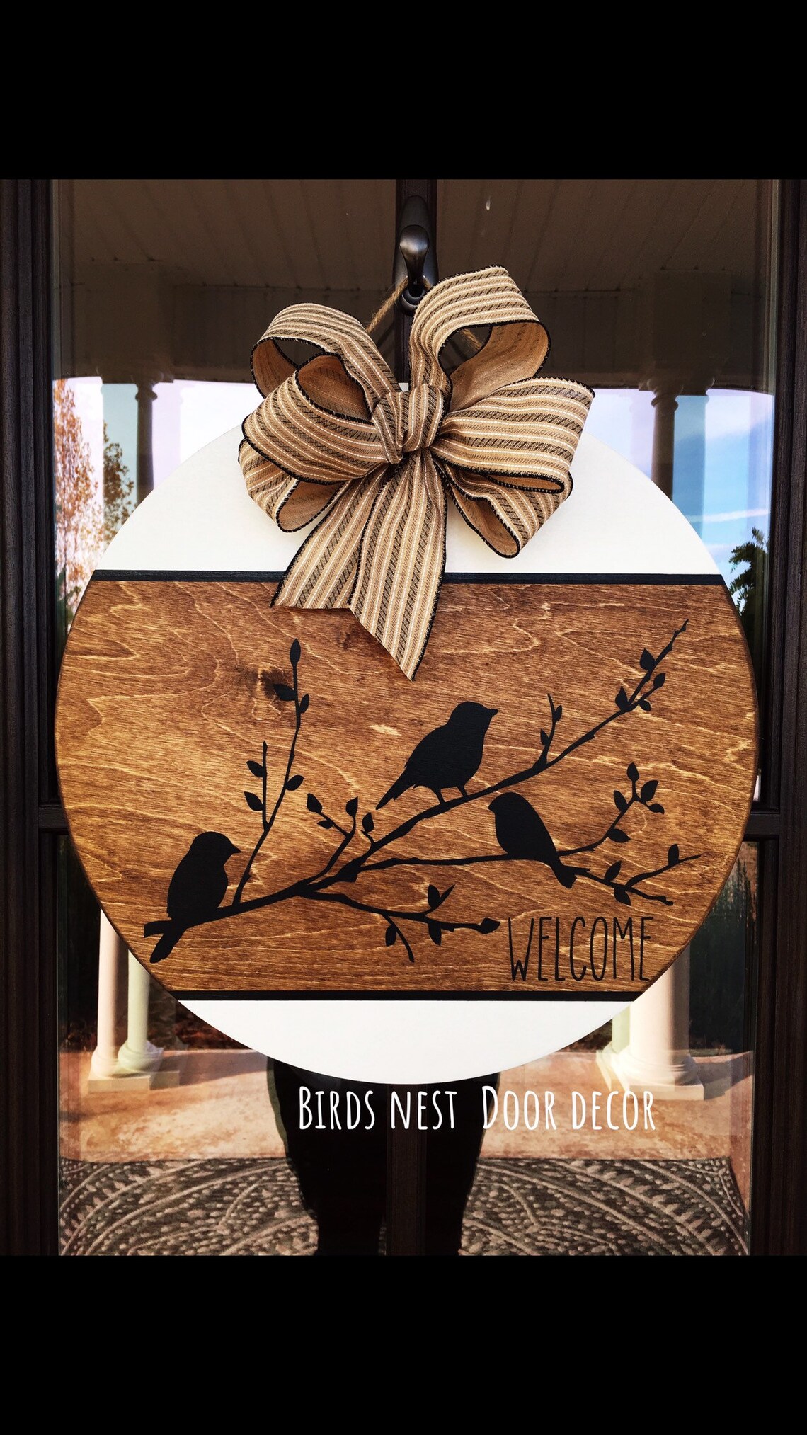 Farmhouse Birds on Branch Any Season Door Welcome Door Hanger - Etsy