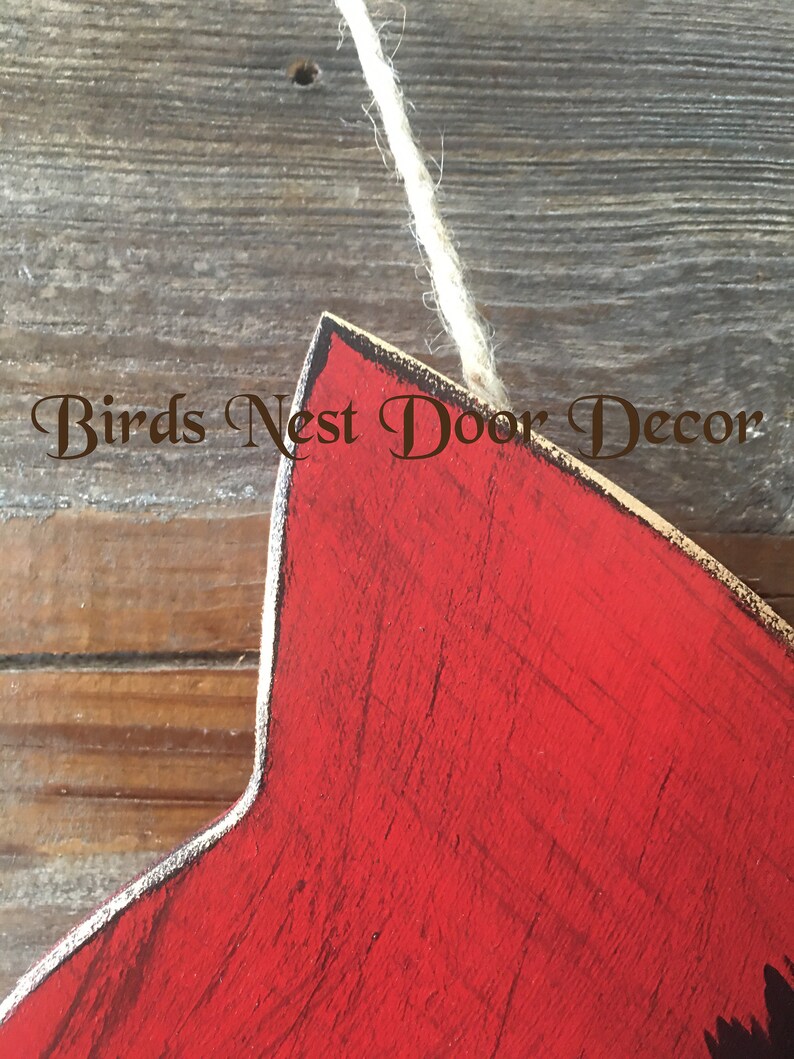 Red Cardinal Door Hanger | Etsy