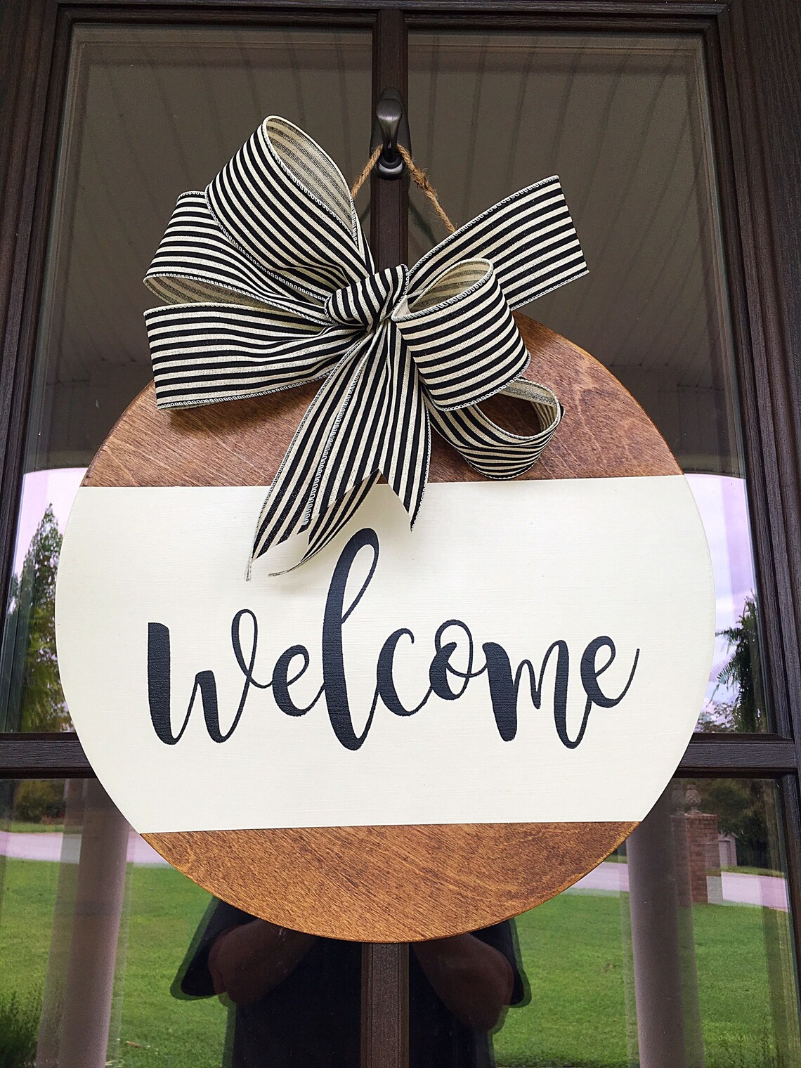 Welcome Door Hanger Farmhouse Door Hanger Front Door | Etsy